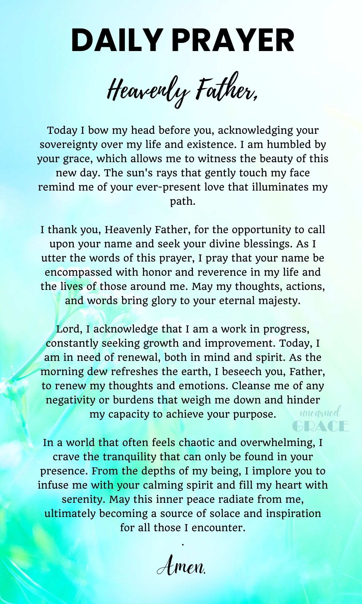 18 Powerful Daily Prayers To Say Every Morning (With Images) - Unearned ...