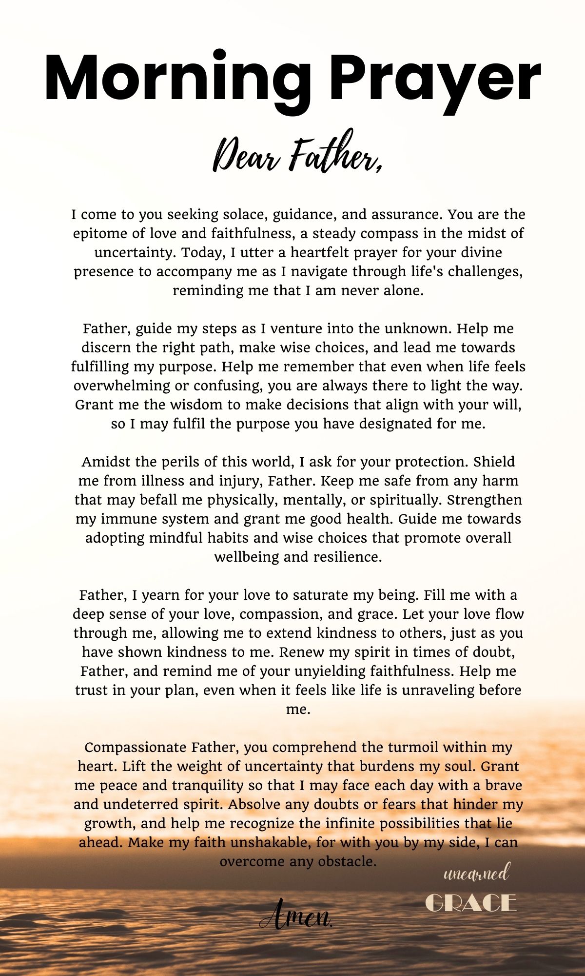 6 Powerful Daily Prayers To Say Every Morning (With Images) - Unearned ...
