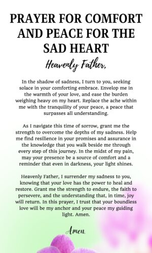 7 Heartfelt Prayers For The Sad Heart - Unearned Grace