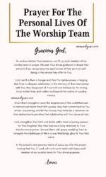 7 Encouraging Prayers For Worship Team With Scriptures - Unearned Grace