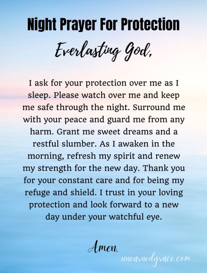 14 Night Prayers For A Calm And Restful Sleep - Unearned Grace