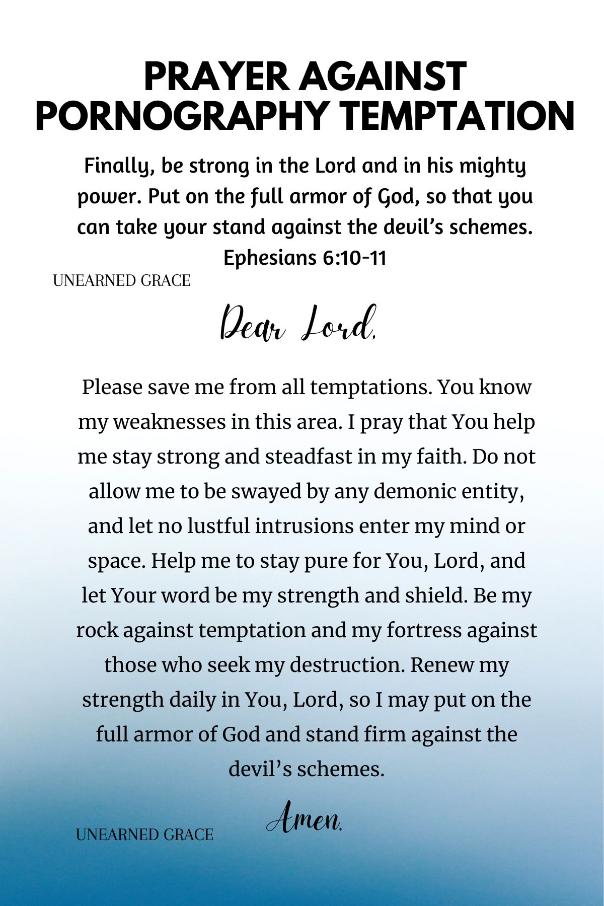 10 Pornography Prayer Points With Scriptures - Unearned Grace