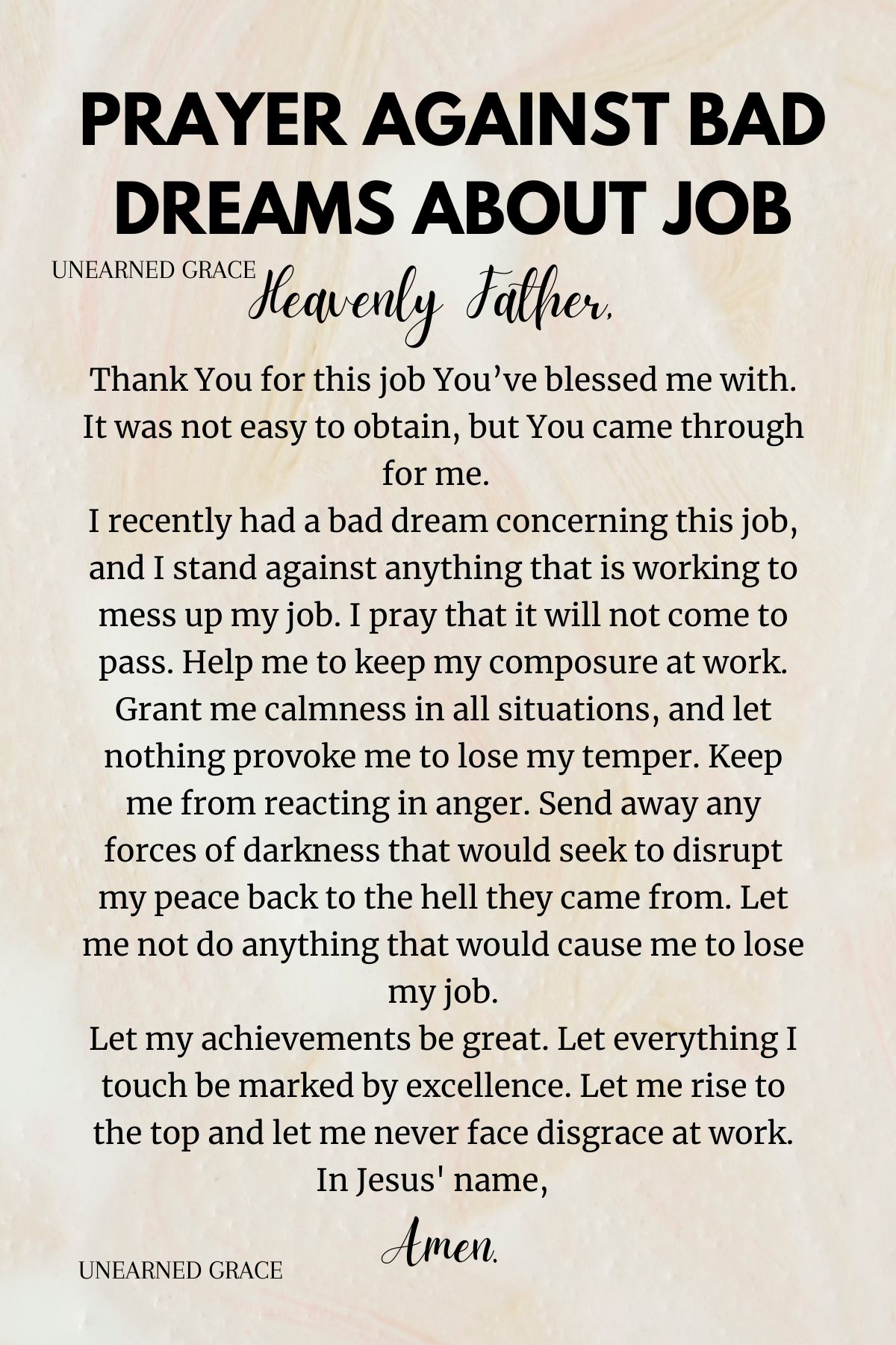 Powerful 2 am Prayers Against Bad Dreams And Nightmares - Unearned Grace