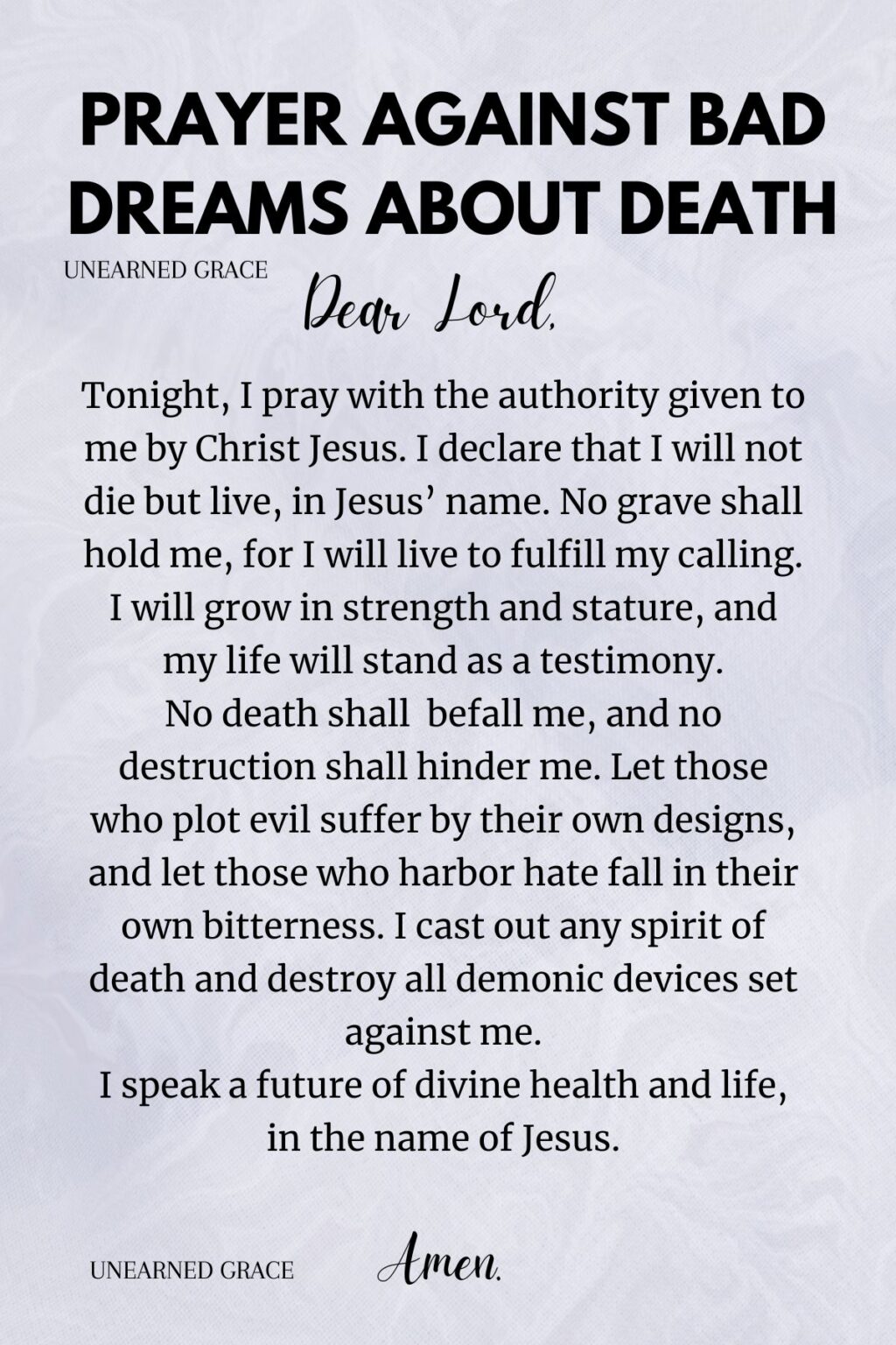 Powerful 2 am Prayers Against Bad Dreams And Nightmares - Unearned Grace