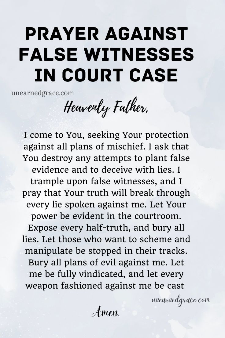 12 Strong Prayers For Court Cases - Unearned Grace