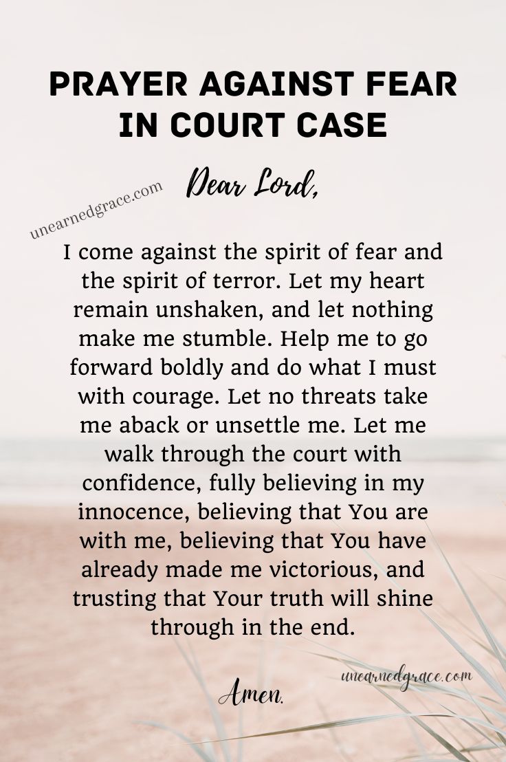 12 Strong Prayers For Court Cases - Unearned Grace