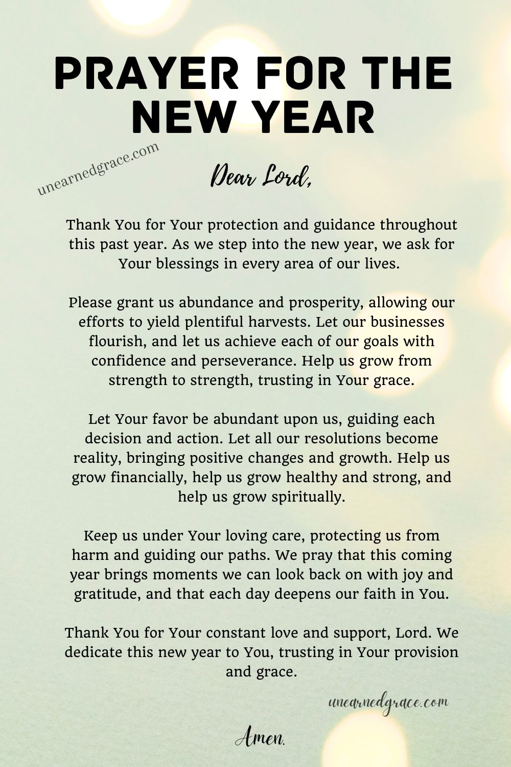 10 Good Prayers for December - Unearned Grace
