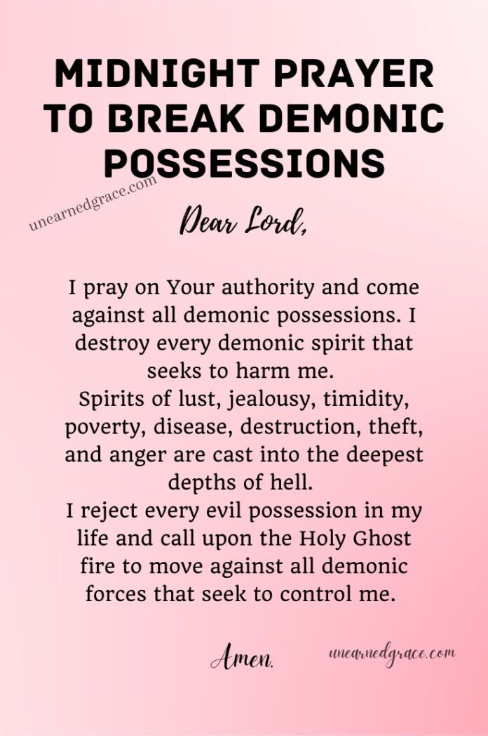 8 Powerful Midnight Prayers To Break Demonic Strongholds - Unearned Grace