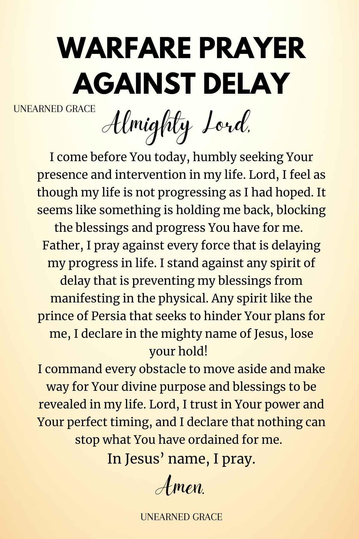 12 Prayers Against Spirit Of Delay And Stagnation - Unearned Grace