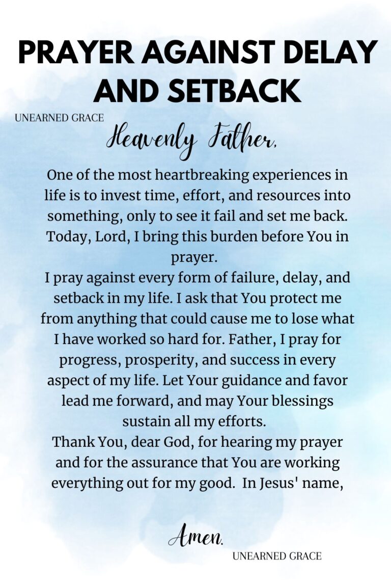 12 Prayers Against Spirit Of Delay And Stagnation - Unearned Grace