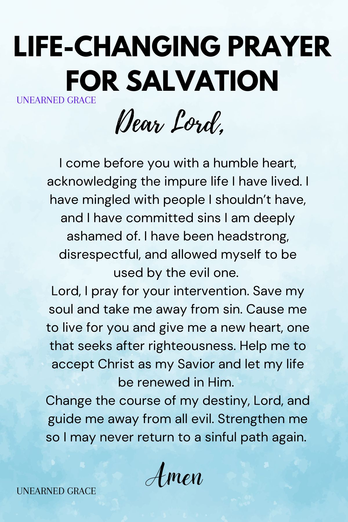 10 Life-Changing Prayers That Will Transform Your Life - Unearned Grace