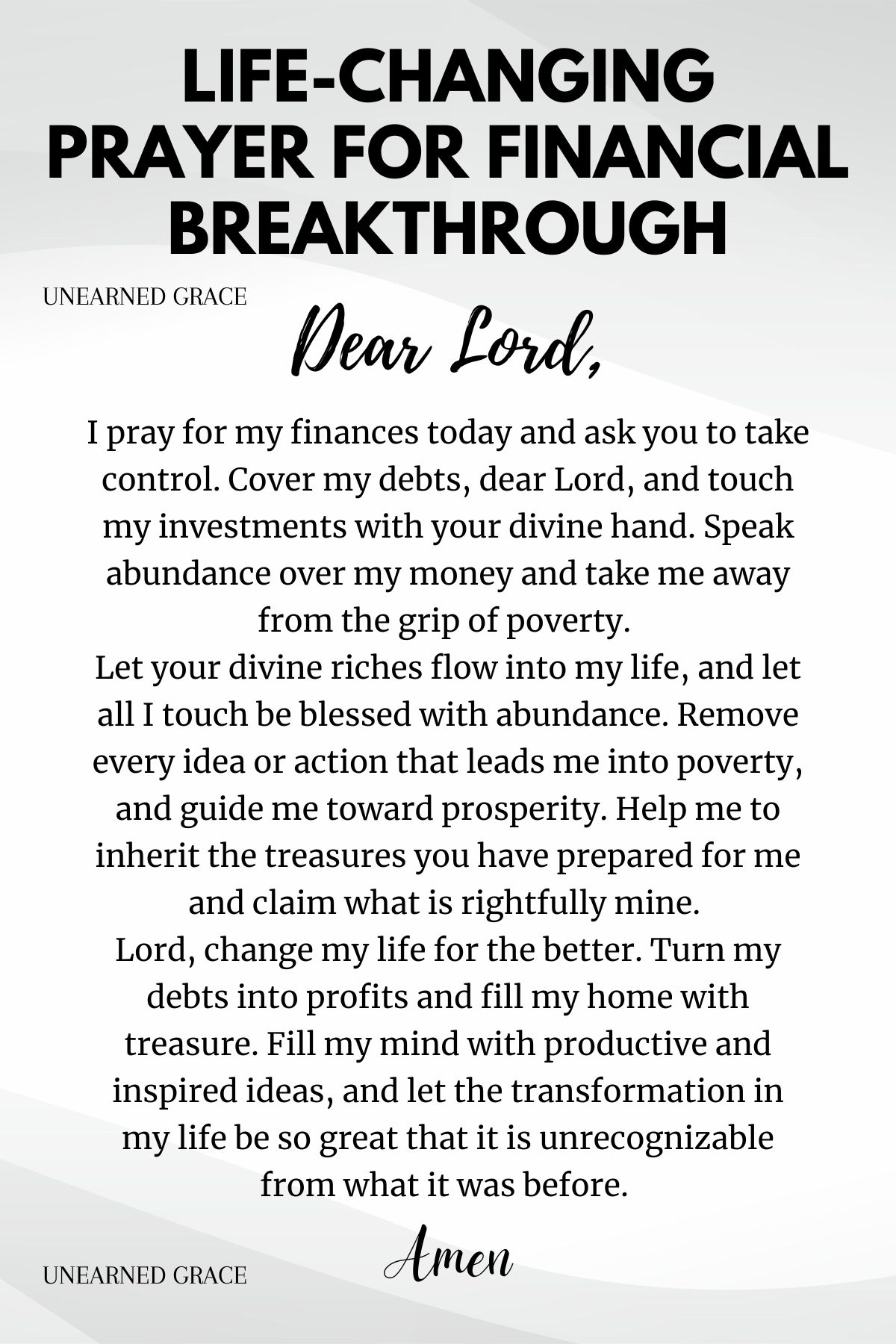 10 Life-Changing Prayers That Will Transform Your Life - Unearned Grace