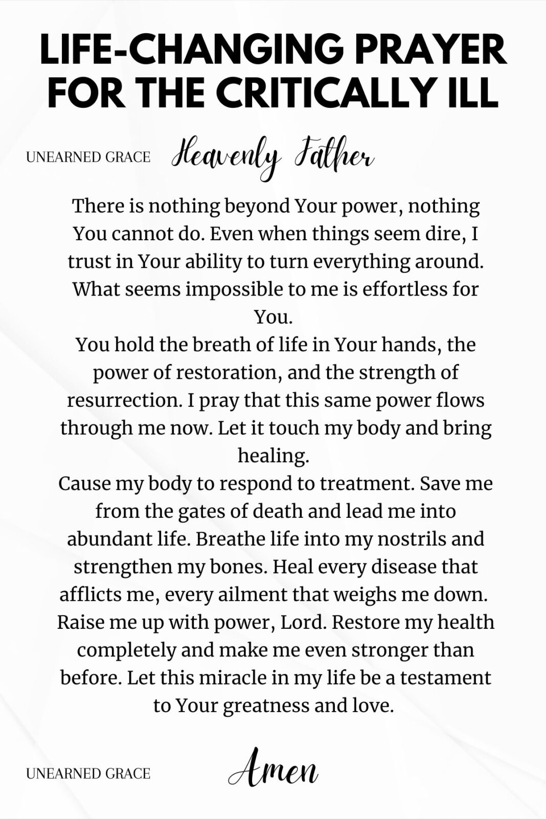 10 Life-Changing Prayers That Will Transform Your Life - Unearned Grace